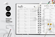 Health Habits Tracker, a Stationery Template by Amit Debnath