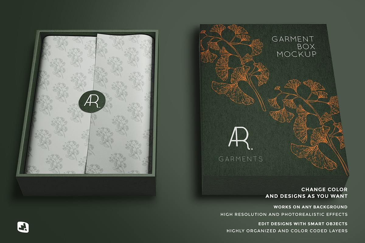 Garment Branding Box Mockup