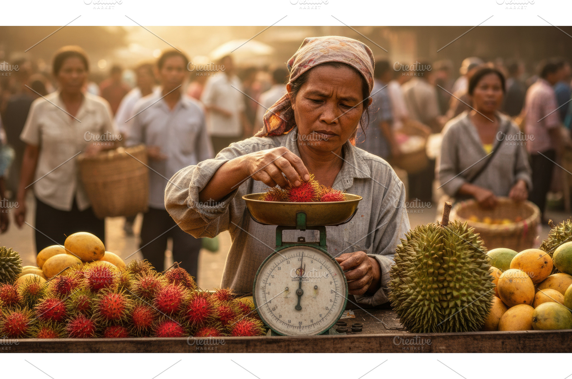 Street vendor in Asian market, a Business Photo by Igor Tichonow