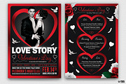 Valentine's Day Flyer PSD Design | Creative Market
