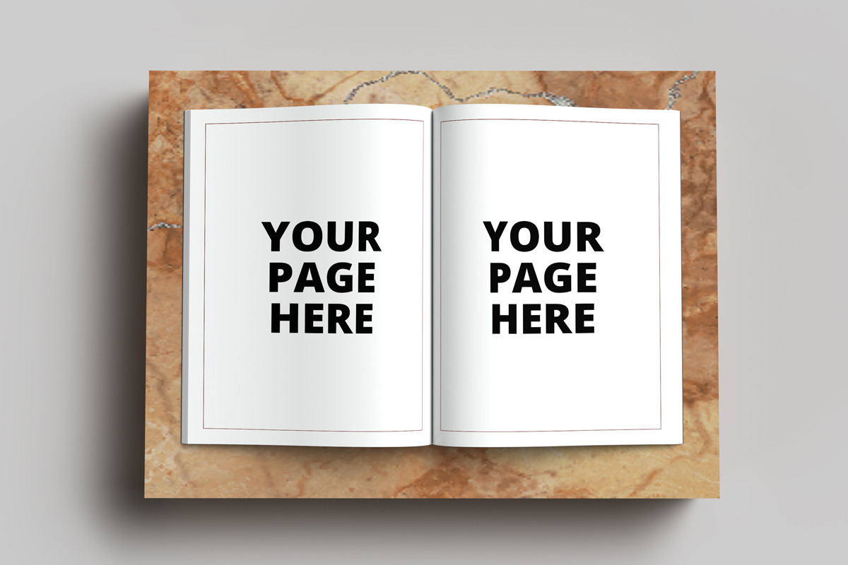 Open book mockup PSD, an Advertising Mockup by Rami's Mockups