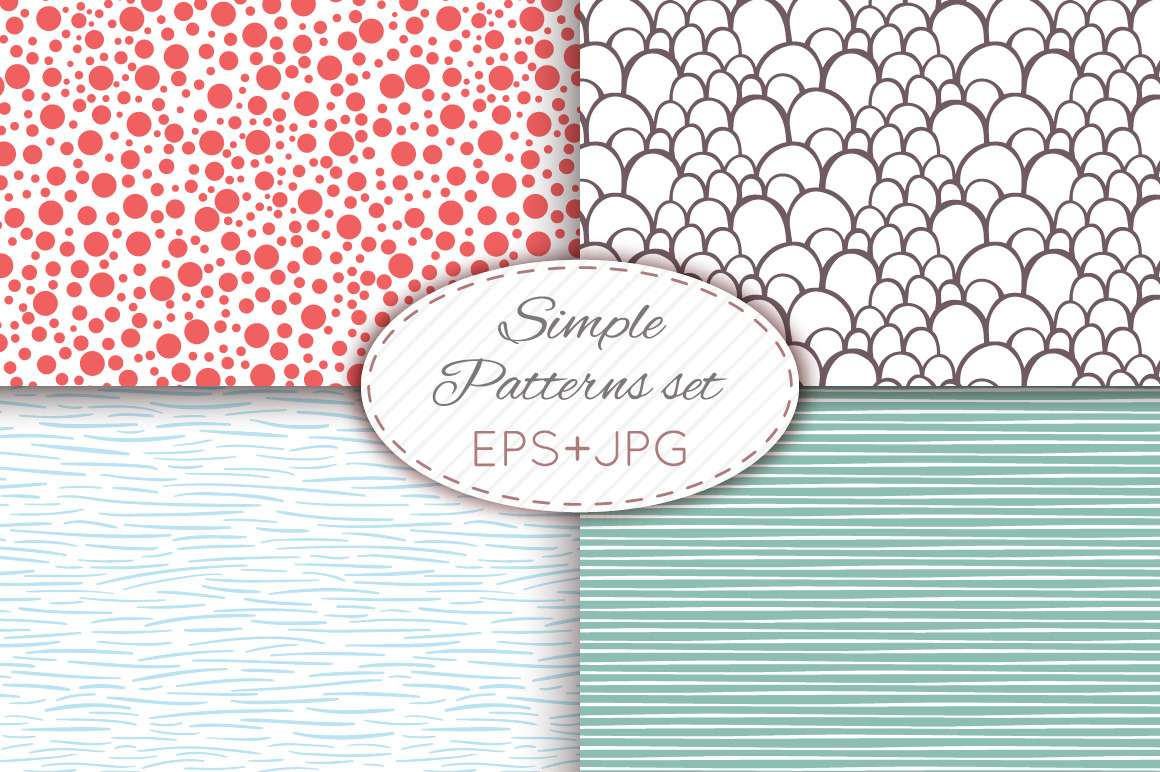 28 simple seamless patterns, a Pattern Graphic by IreneArt illustrations
