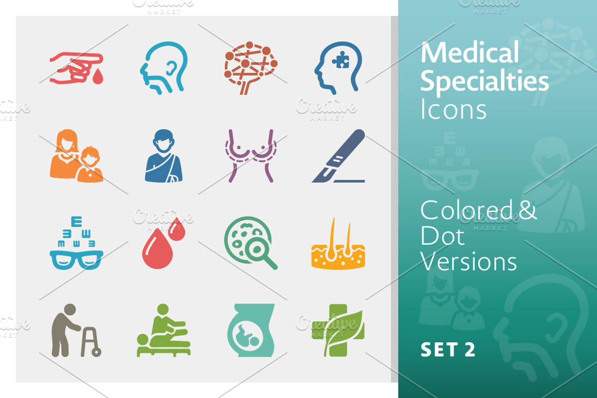 Medical Specialties Icons - Set 2, an Icon by introwiz1