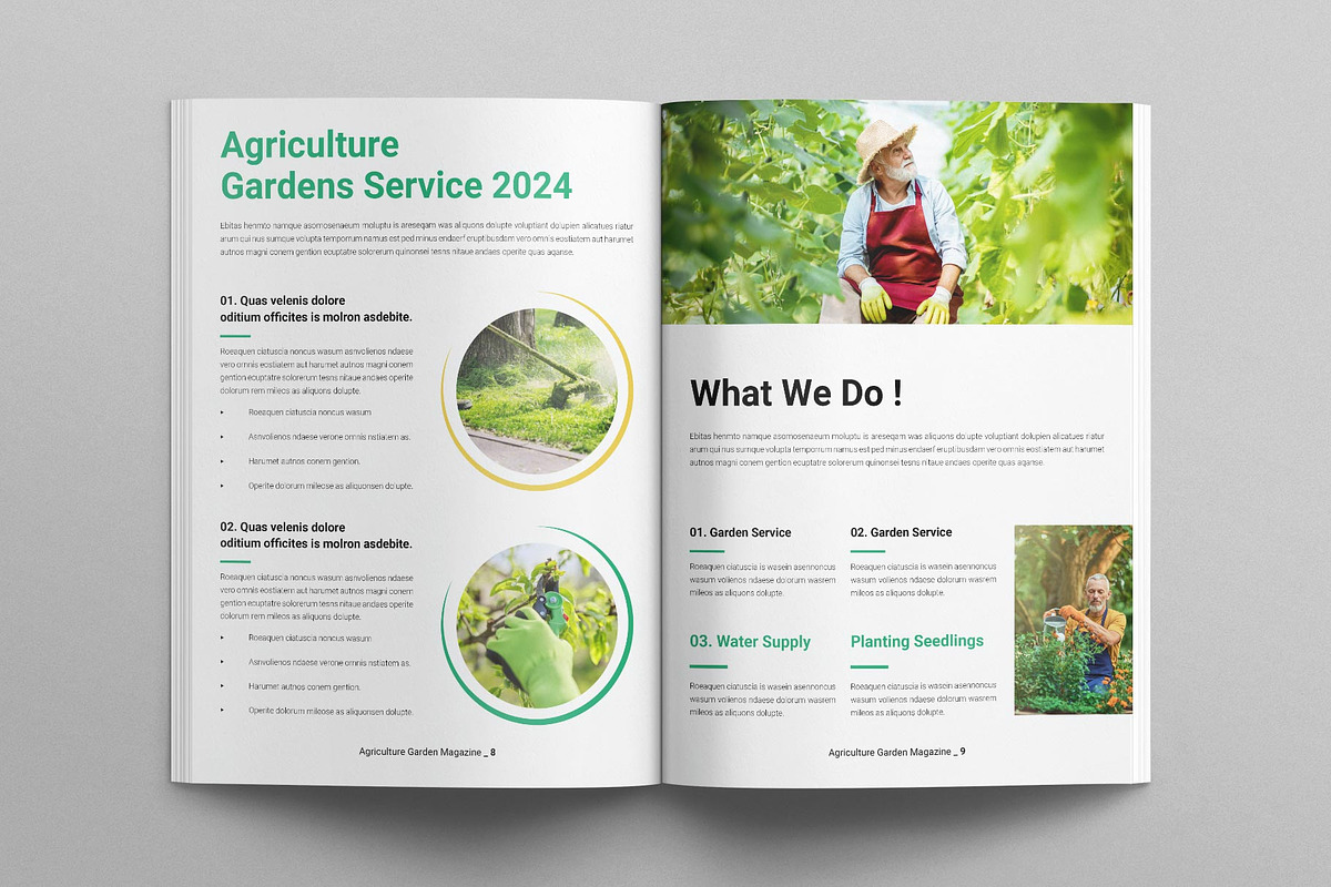 Digital Agriculture Garden Magazine, a Magazine Template by TemplatesForest