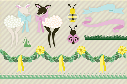 Gold Glitter Vectro PNG 6 Pack, an Illustration by The Geekery Store