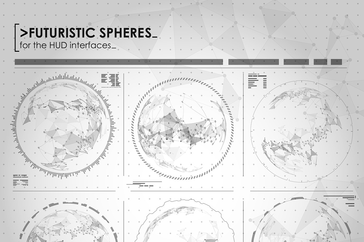 Set of Black and white HUD elements, an Object Graphic by Andrew_Derr