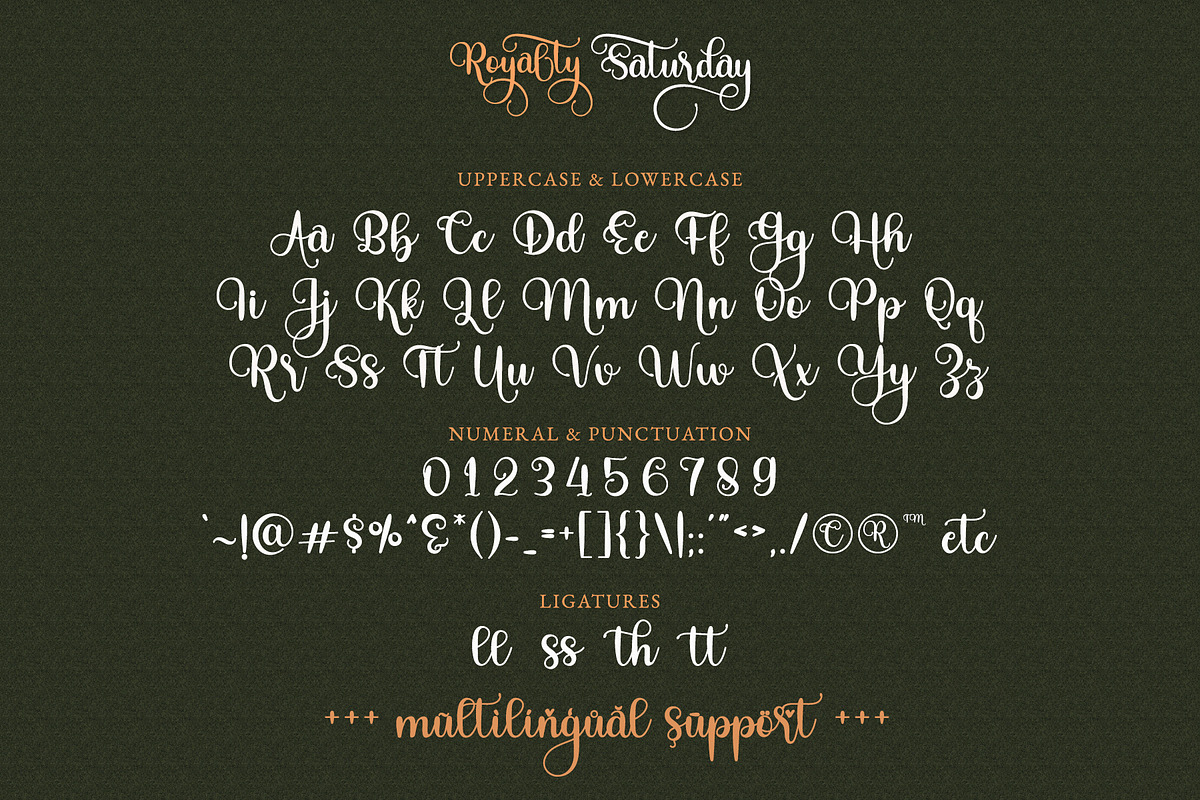 Royalty Saturday - Wedding Script Font