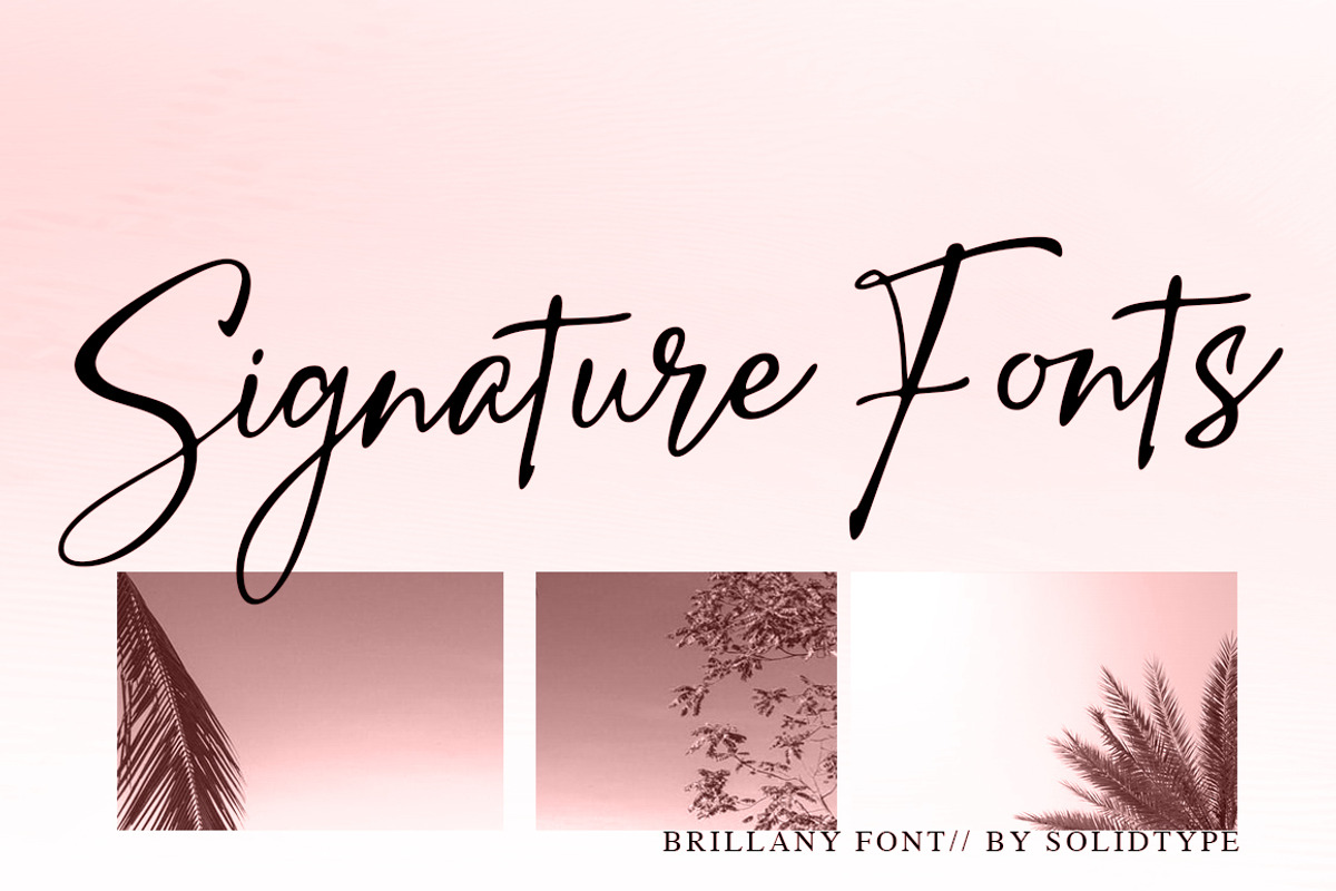 Brillany - Handwritten Font, a Script Font by Solidtype