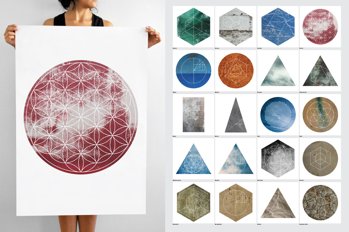 Large Geometric Textures - 20 items, a Texture Graphic by Offset