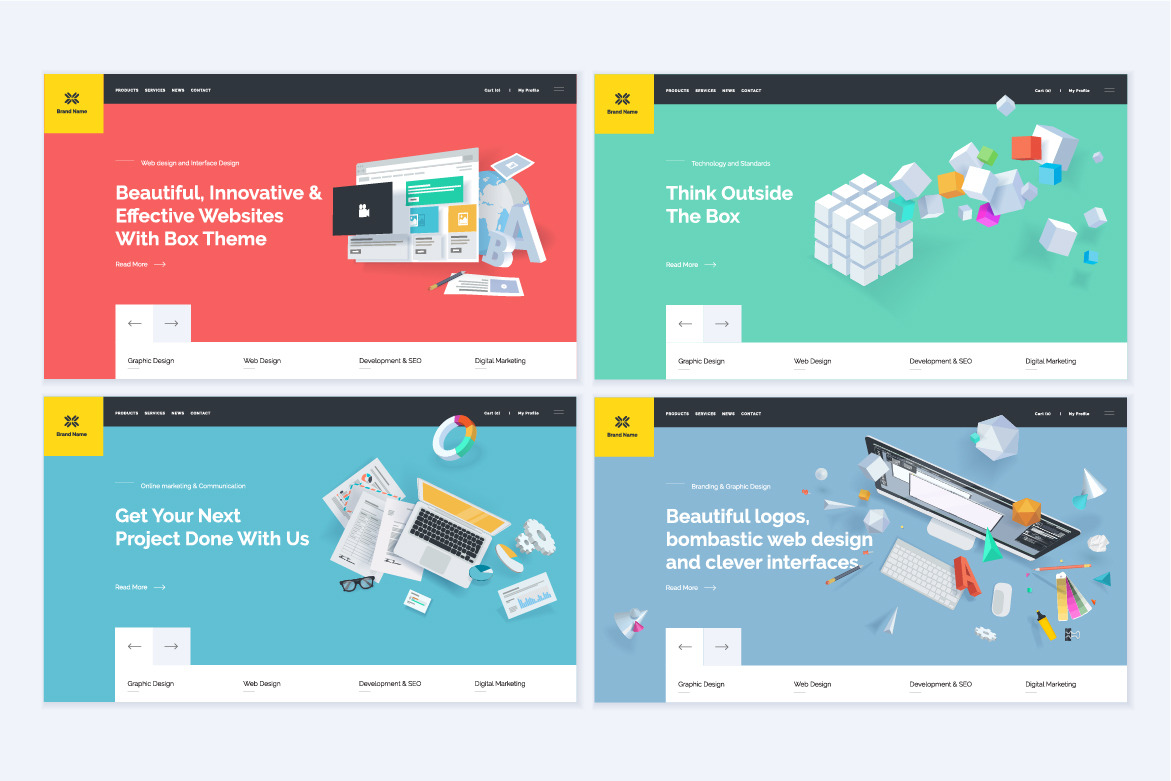 Set of website design templates, a Templates & Theme by PureSolution