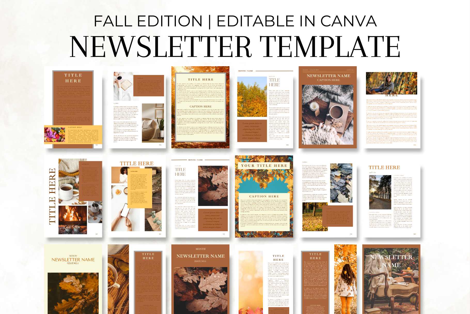 50 Pages Fall Newsletter Template, an Email Template by Digital By Nikoleta