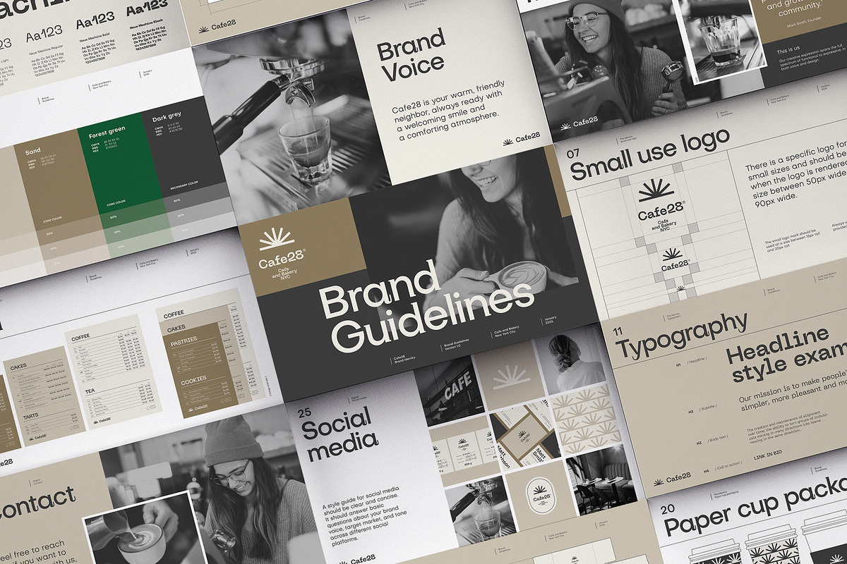 Brand Guidelines | Coffee Shop Manual | Creative Market