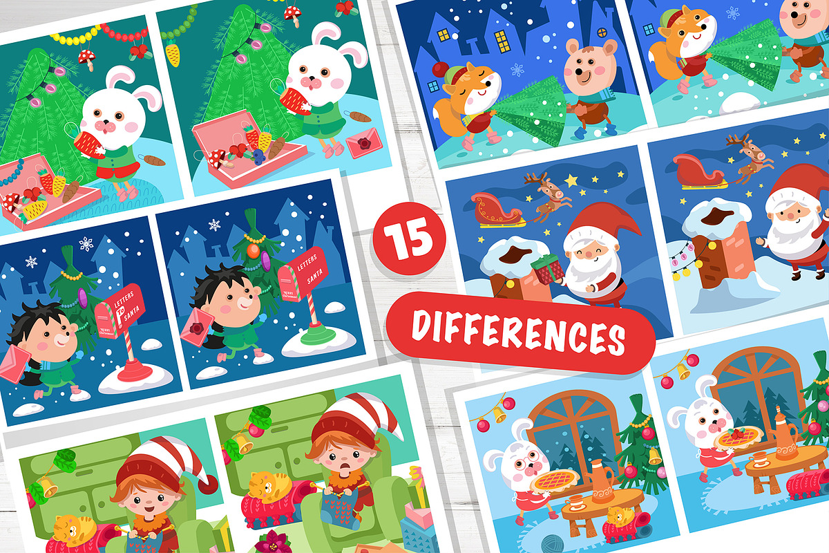 Merry Christmas Activity Games, an Education Illustration by ArtyCats