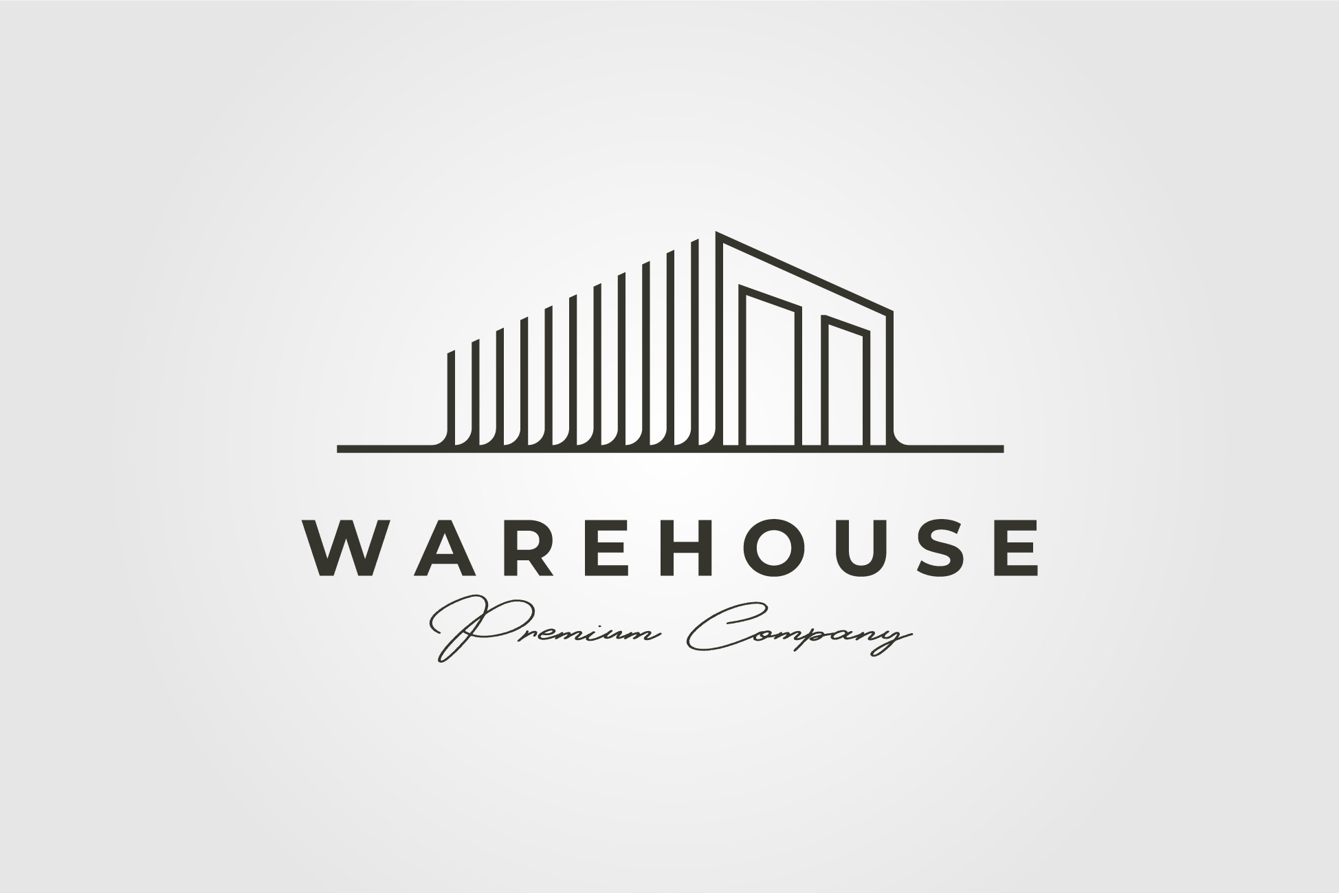warehouse storage line art logo | Creative Market