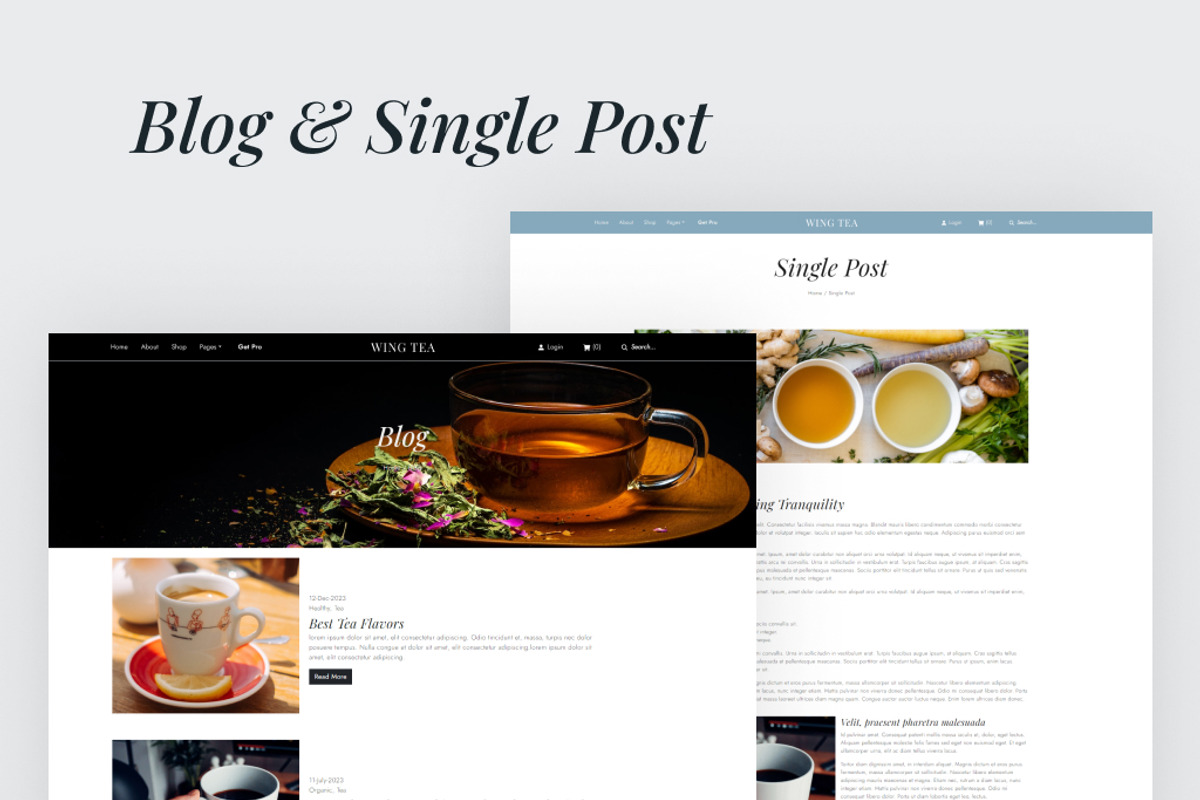WingTea - Tea Shop Website Template, a HTML Template by TemplatesJungle