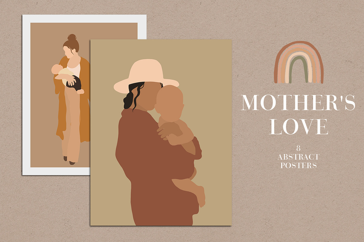 Mother's Love Abstract Posters, a Decorative Illustration by Miracles ...