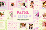 Pastel Instagram Post Templates Canva