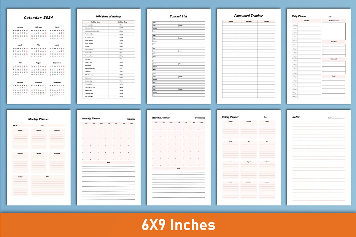 Editable 2024-2025 Planner Canva