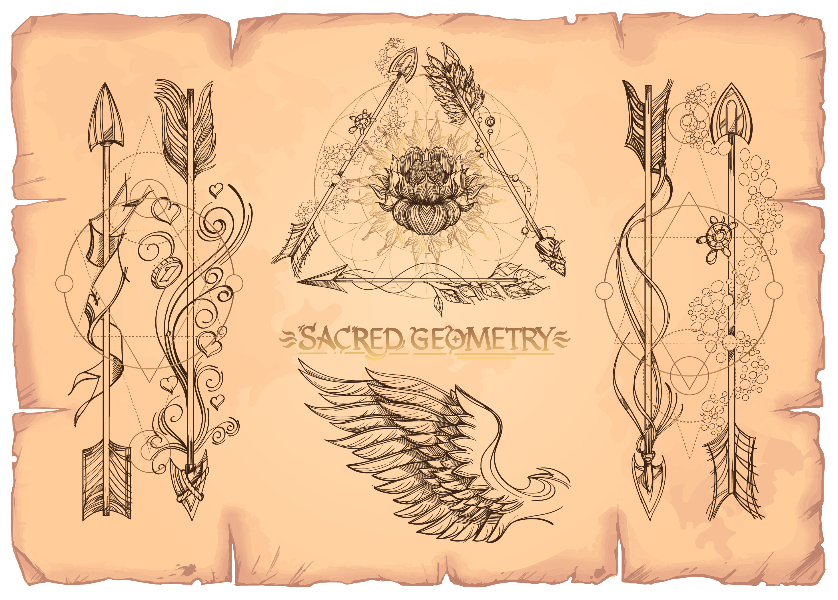 Sacred Geometry Set, an Illustration by It's Time to Designs