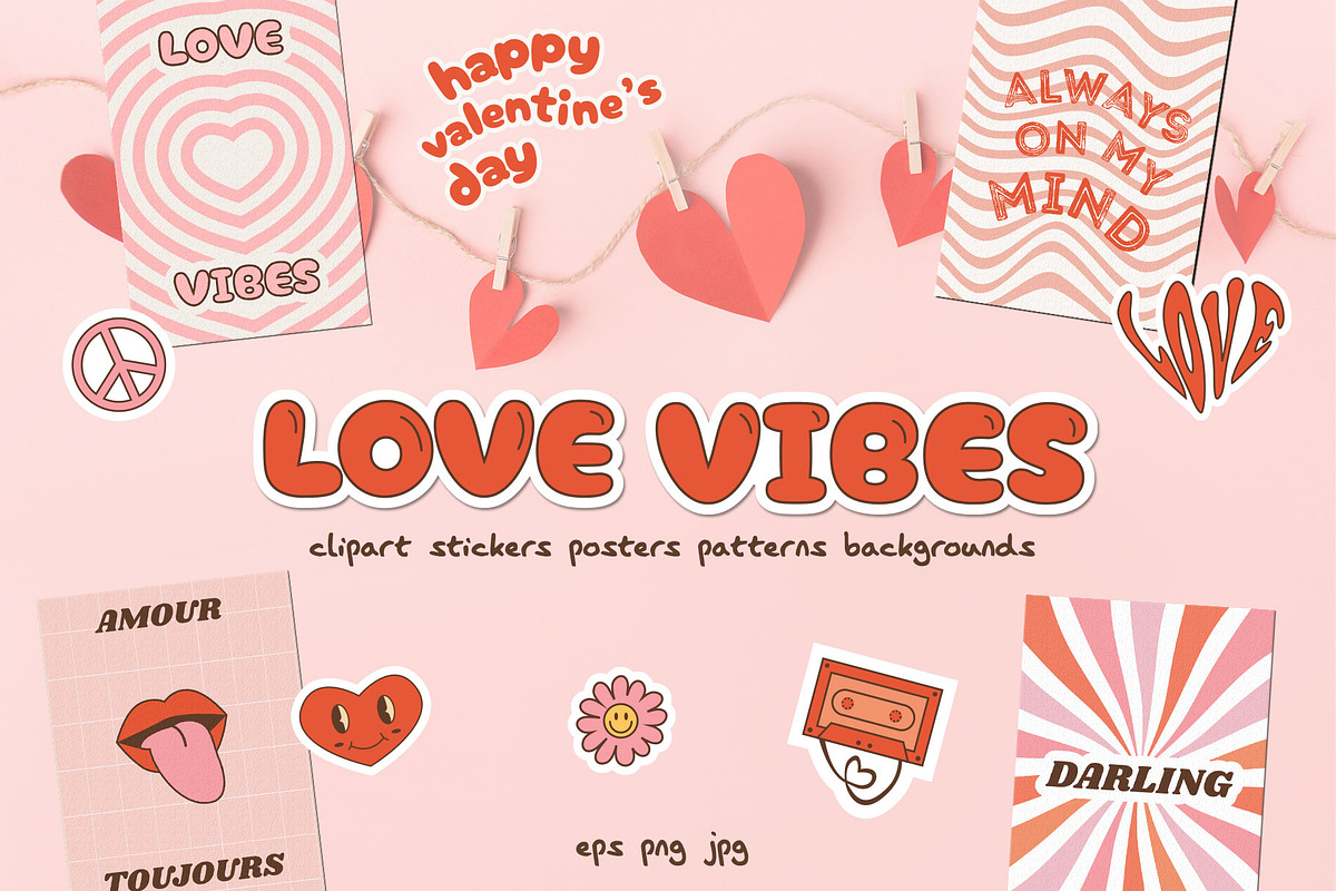 Love Vibes - Retro Valentine's Day