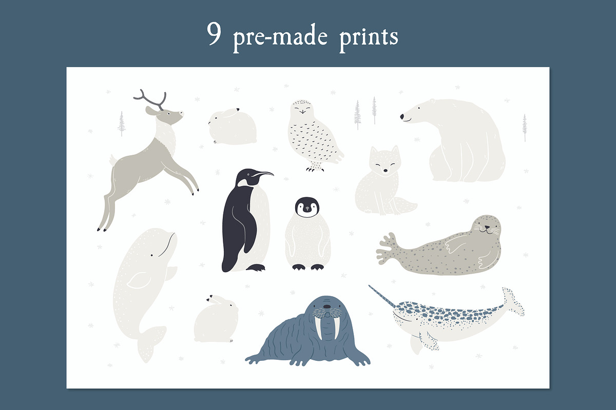 Polar Friends, Arctic Animals Art, an Animal Illustration by sceptical ...