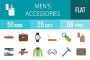 50 Men's Items Flat Multicolor Icons, an Icon by IconBunny