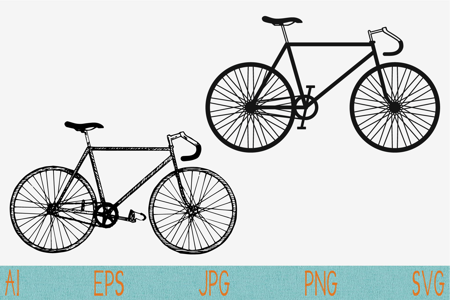 bicycle, race road bike vector svg, an Object Graphic by FileVectorSVG