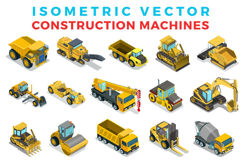 Vector Construction Isometric Flat, a Graphic by Sentavio