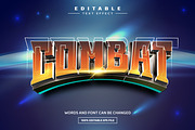 Combat 3D editable text effect