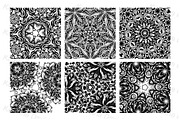A set of square hand-drawn patterns, a Decorative Illustration by ...