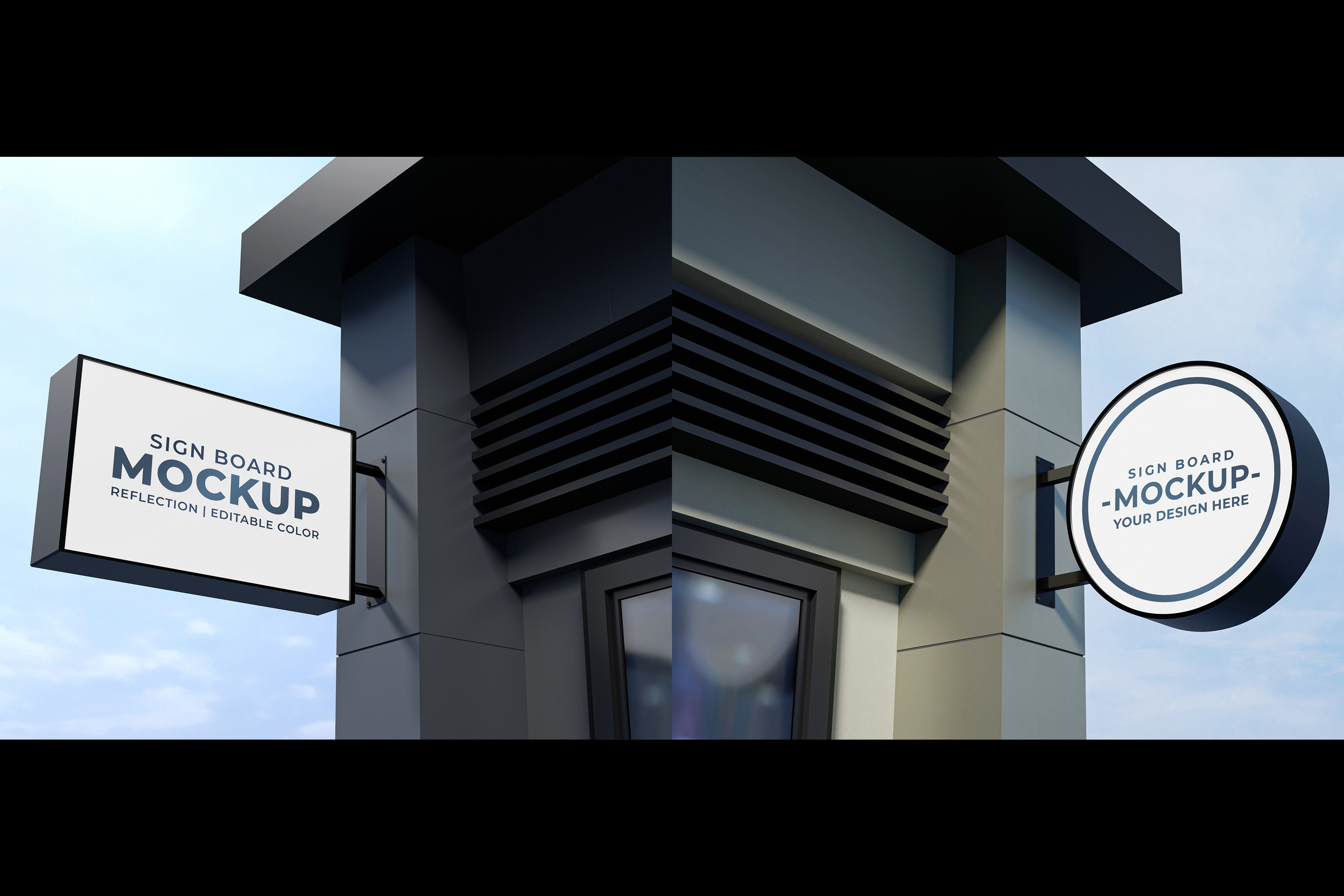 Sign Board Bundle Mockup, a Product Mockup by S9 Graphic