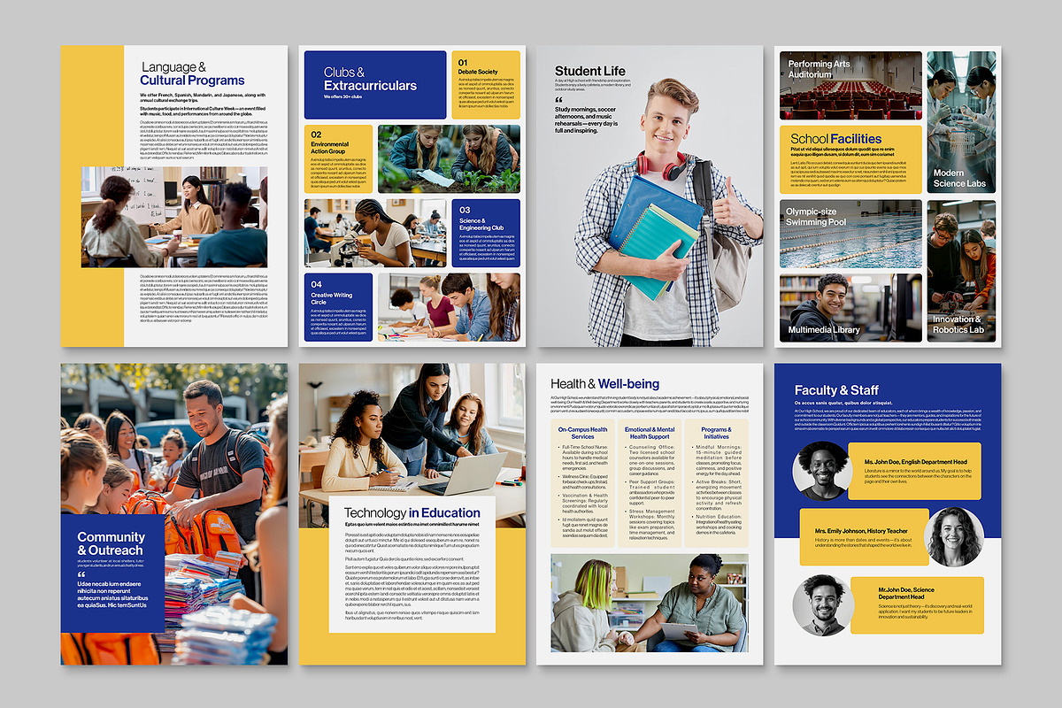 School Digital Brochure Template, a Brochure Template by BrandPacks