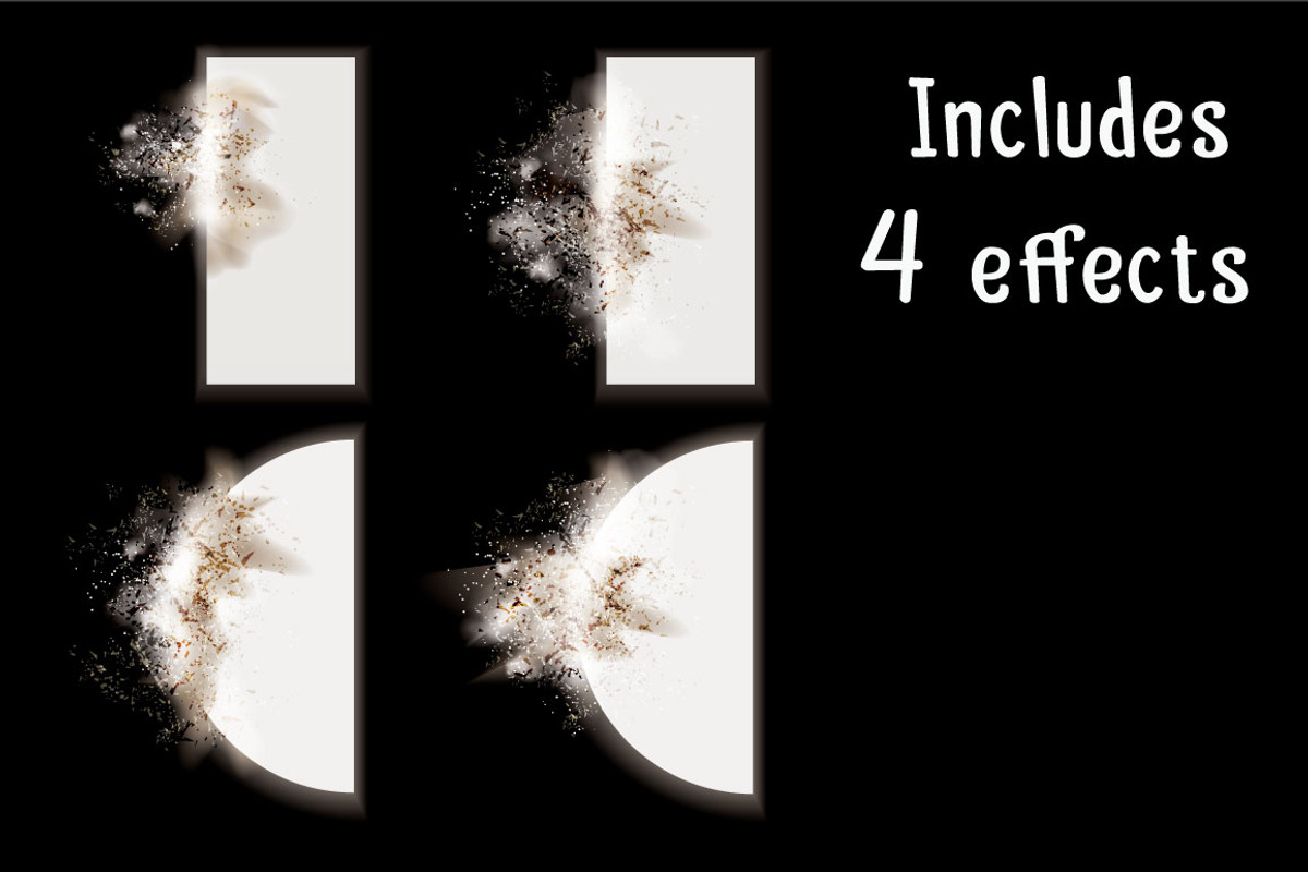 Vector Shatter Effect Set, a Texture Graphic by Transfuchsian