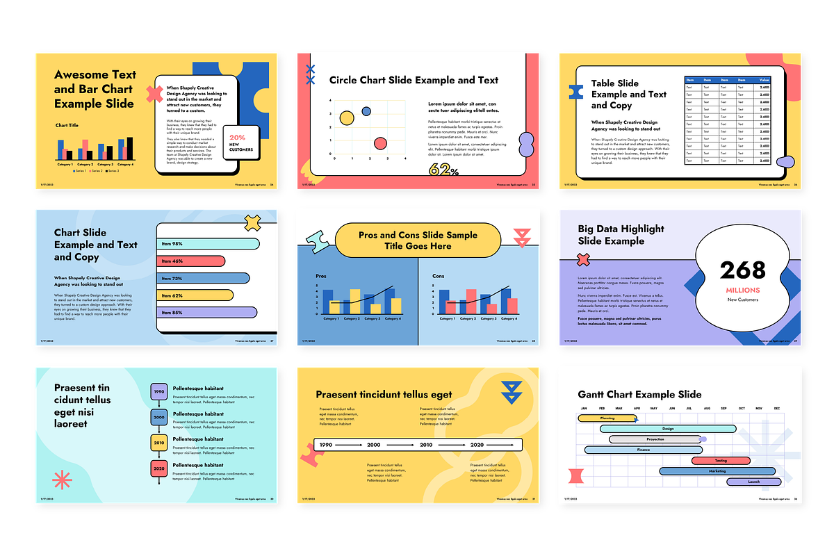 Shapely Google Slides Template, a Presentation Template by chio.design ...