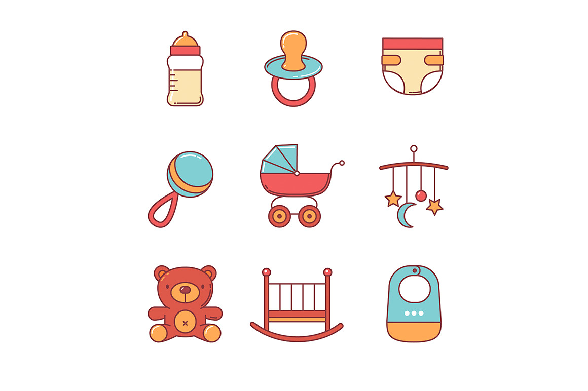 Baby icons, an Outline Icon by Iconicbestiary