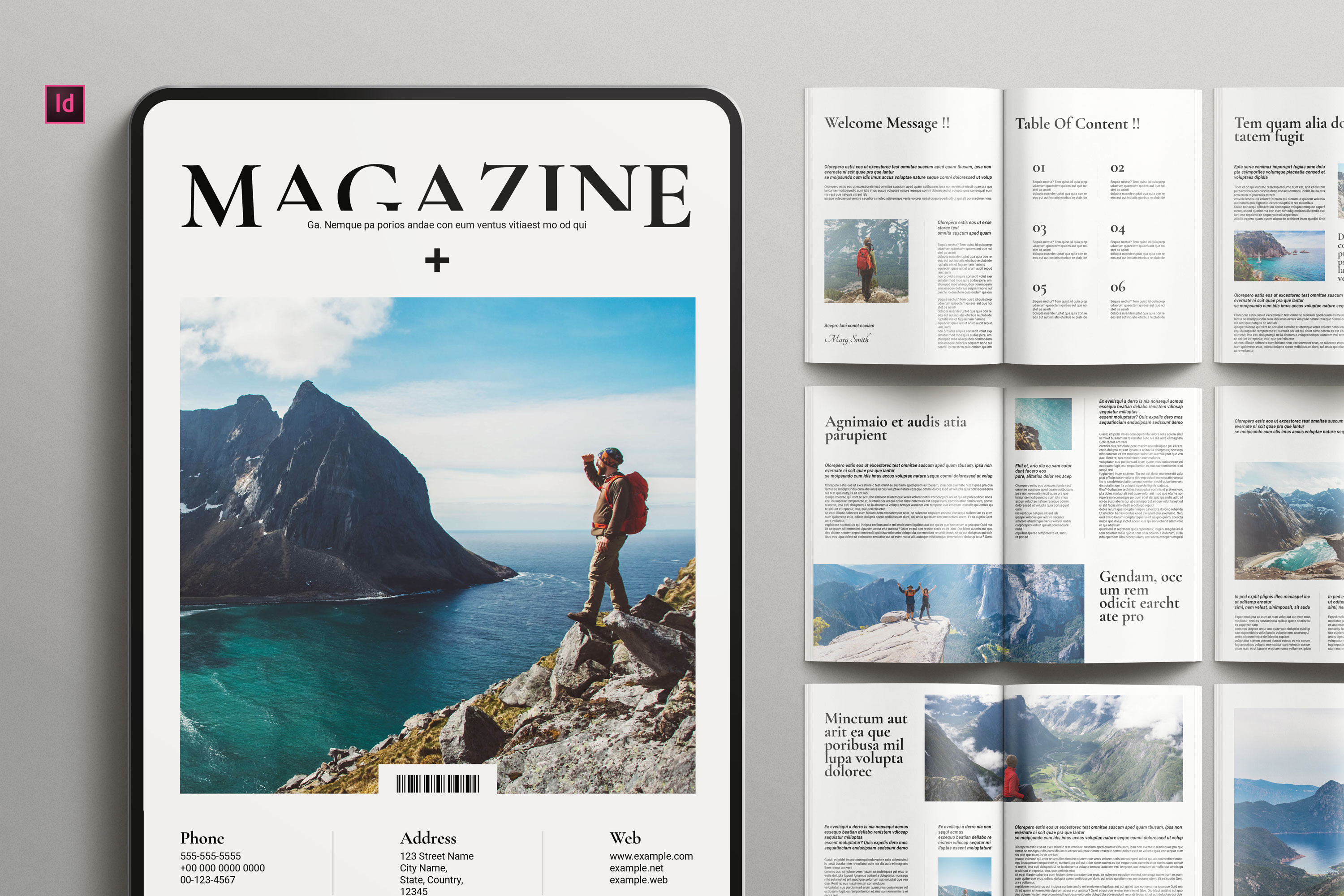 Magazine Template, a Magazine Template by PrintIdea