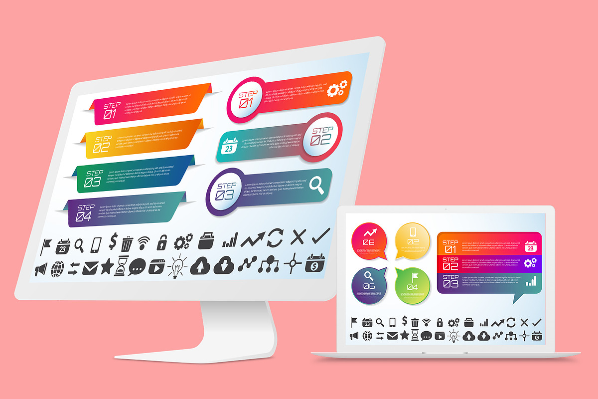 10 QUOTES INFOGRAPHICS [AI+PSD], a Work Illustration by Toonsteb