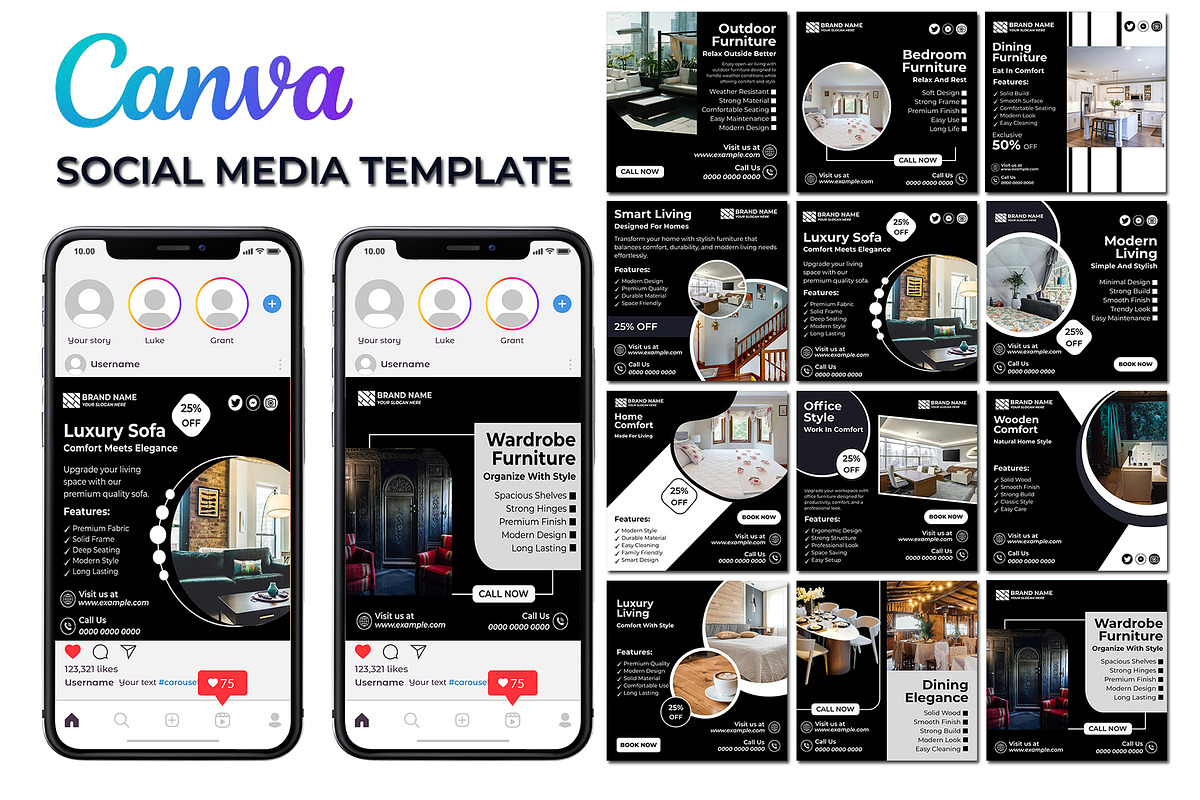 Furniture Store Canva Posts