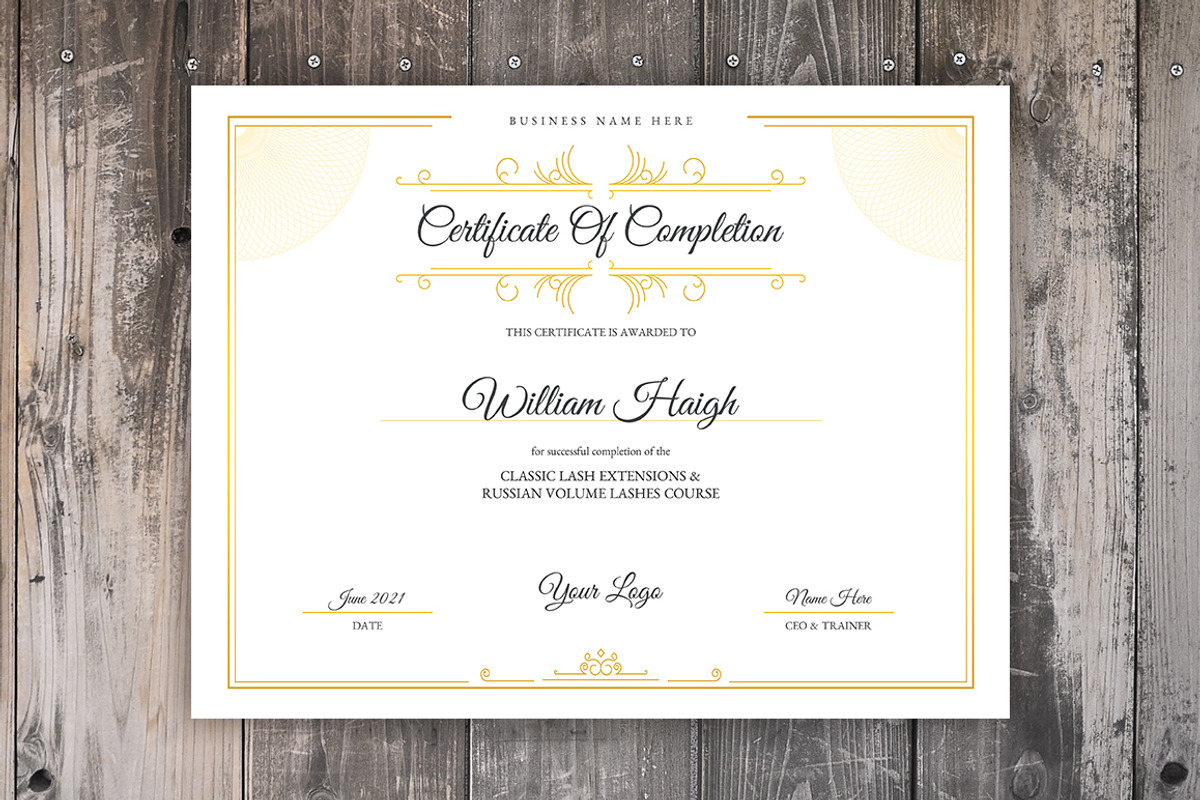 Minimalist Certificate Template