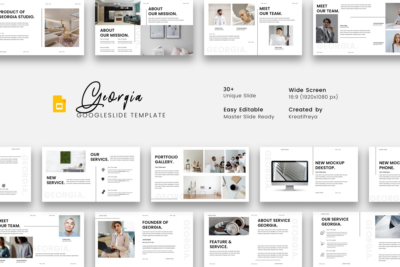 GEORGIA - Google Slide Template, a Presentation Template by kreatifreya
