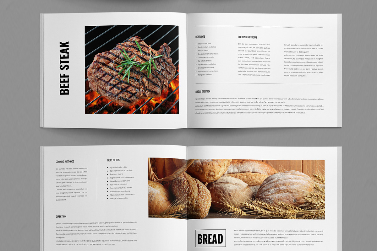 Recipe Book Landscape Template