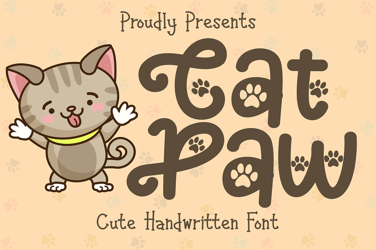 Cat Paw // Display Font, a Script Font by BearyType Studio