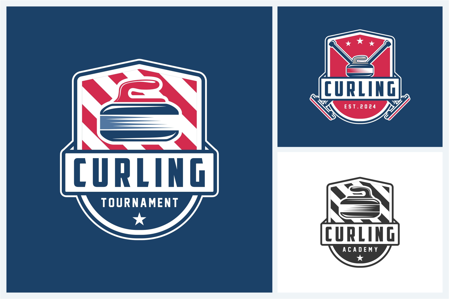 Curling Sport Logo Design Template, a Branding & Logo Template by ...