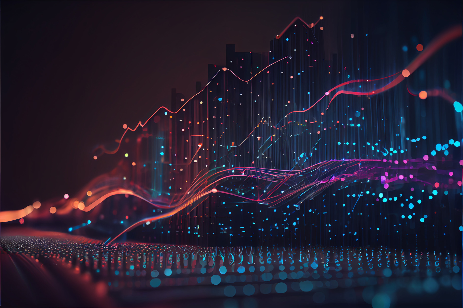 Concept futuristic tech wave background, a Technology Illustration by ...