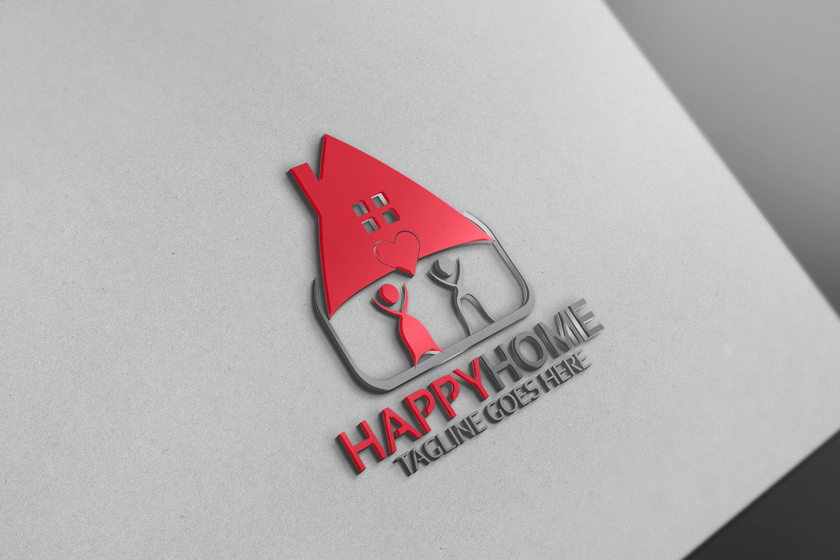 Happy Home Logo, a Branding & Logo Template by Josuf Media