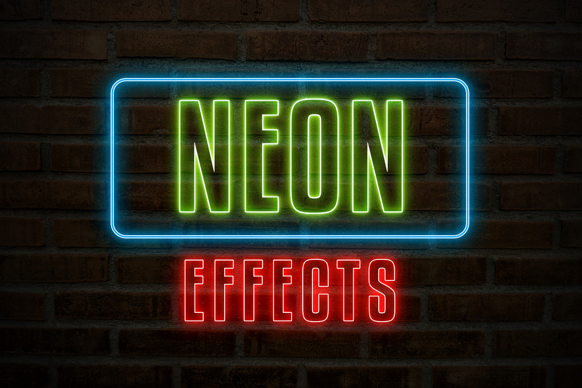 GLOW NEON EFFECT PSD TEMPLATE, a Layer Style Add-On by yokbisayok
