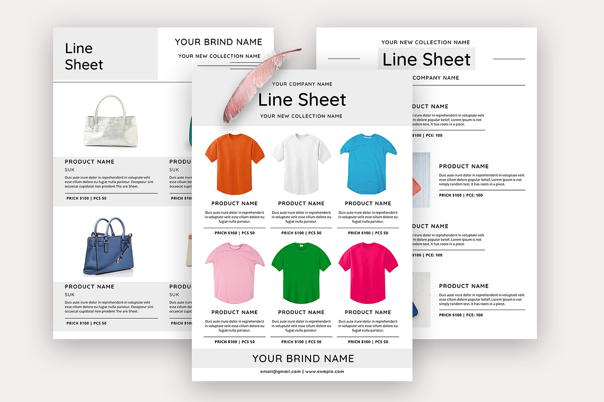 Line Sheet For Wholesale Template, a Stationery Template by Design Zone