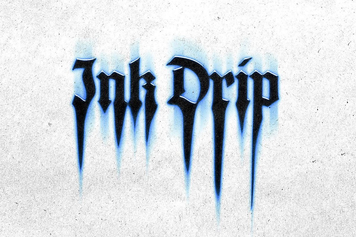 Ink Drip Text Effect, a Texture Graphic by DesignerCandies