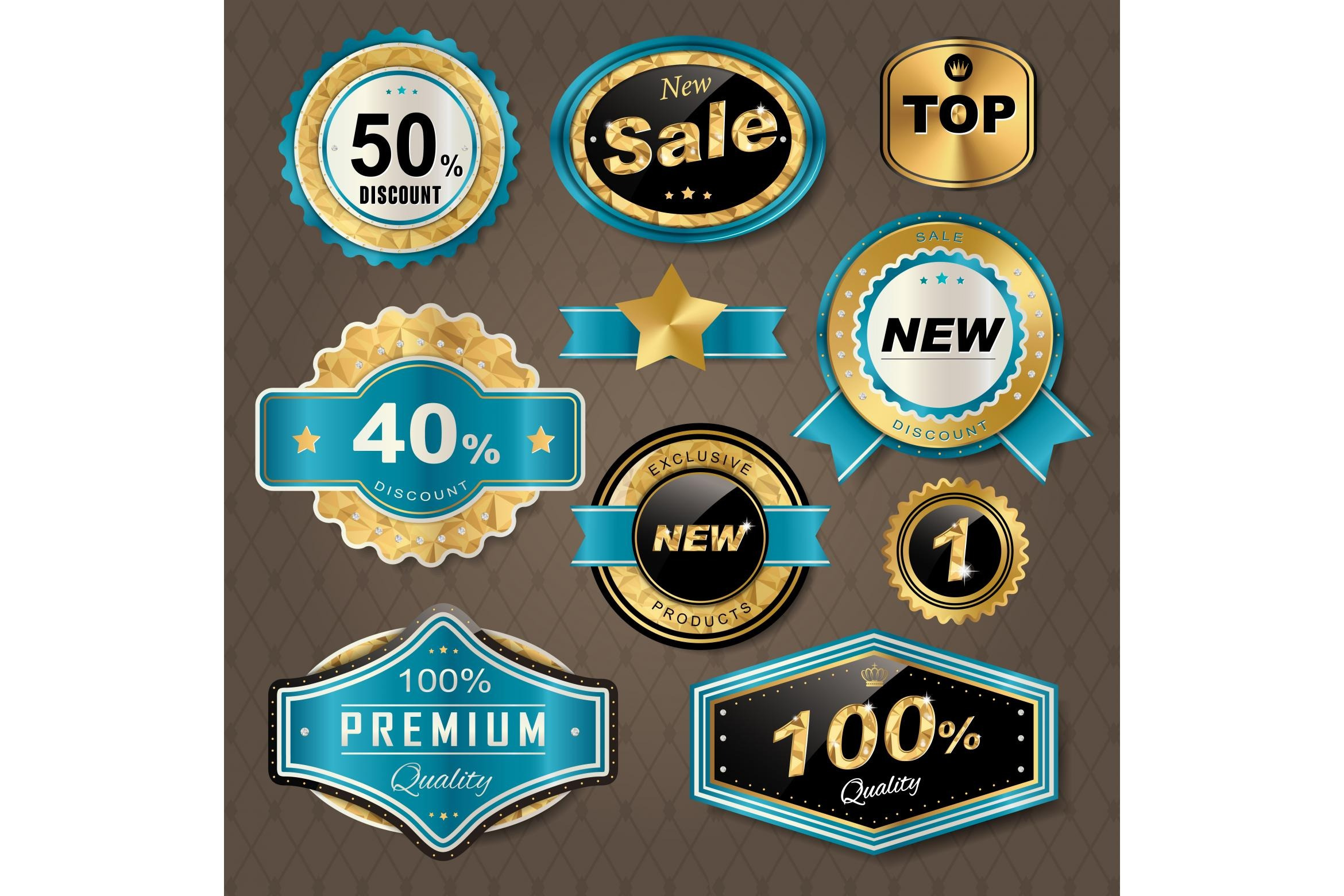 Golden Blue Label Collection, a Decorative Illustration by TotallypicRF