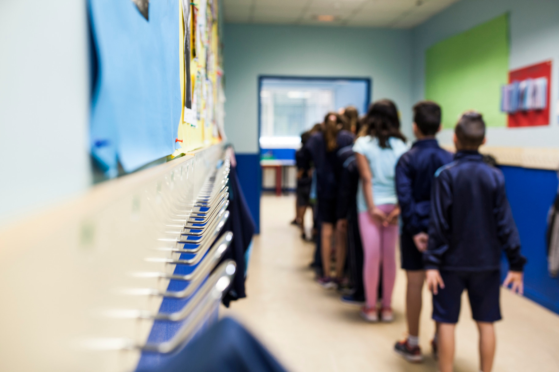 row of students on their backs, a School & Education Photo by ...